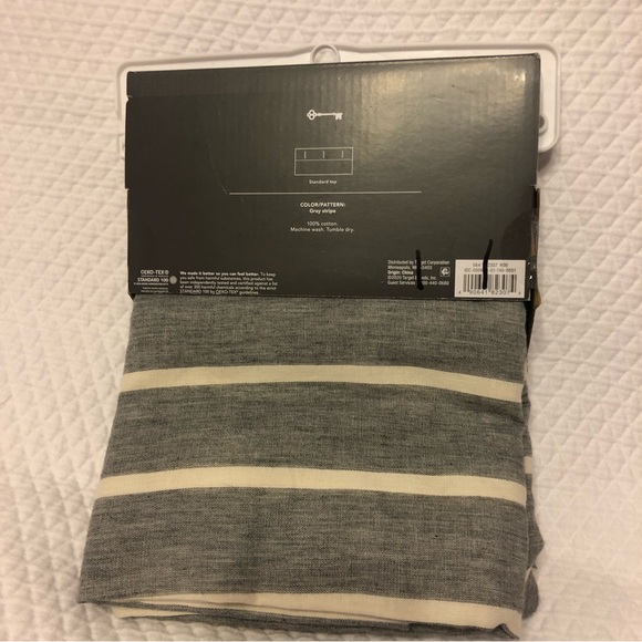 Threshold | Bath | Nwt Threshold Stripe Shower Curtain Radiant Gray ...